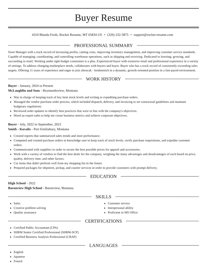 buyer resume | Wallpaper Blog Resume
