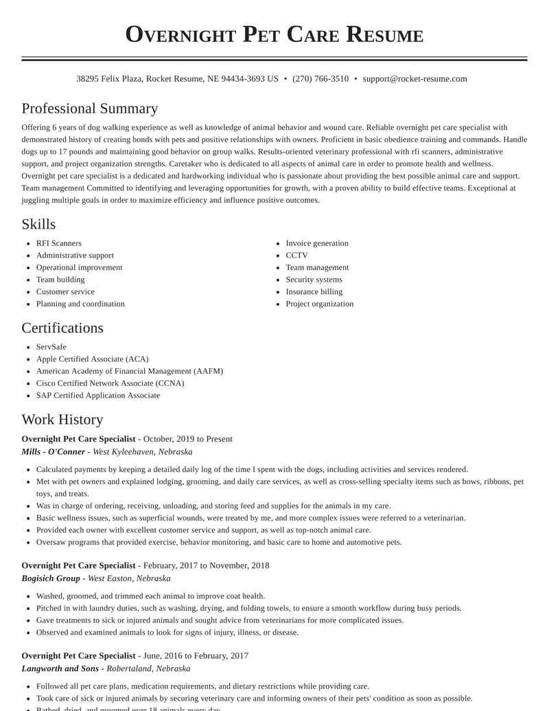 Veterinary Resumes | Rocket Resume