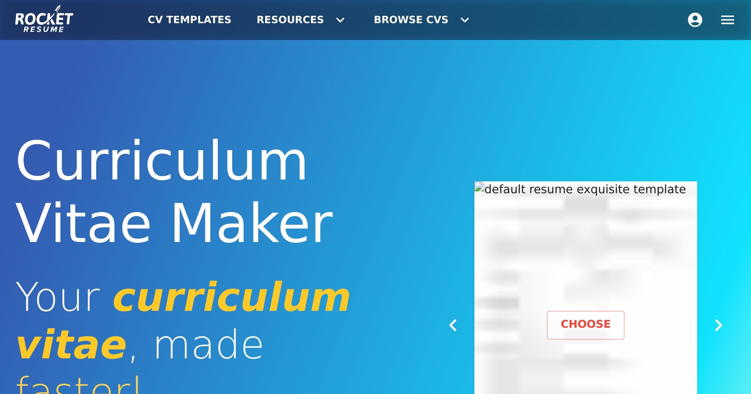 Make Your CV, Free Templates & Examples | Rocket Resume