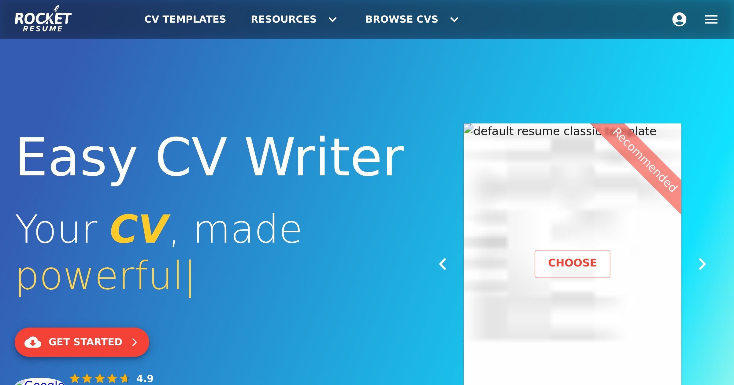 Write Your CV, Free Templates & Examples | Rocket Resume