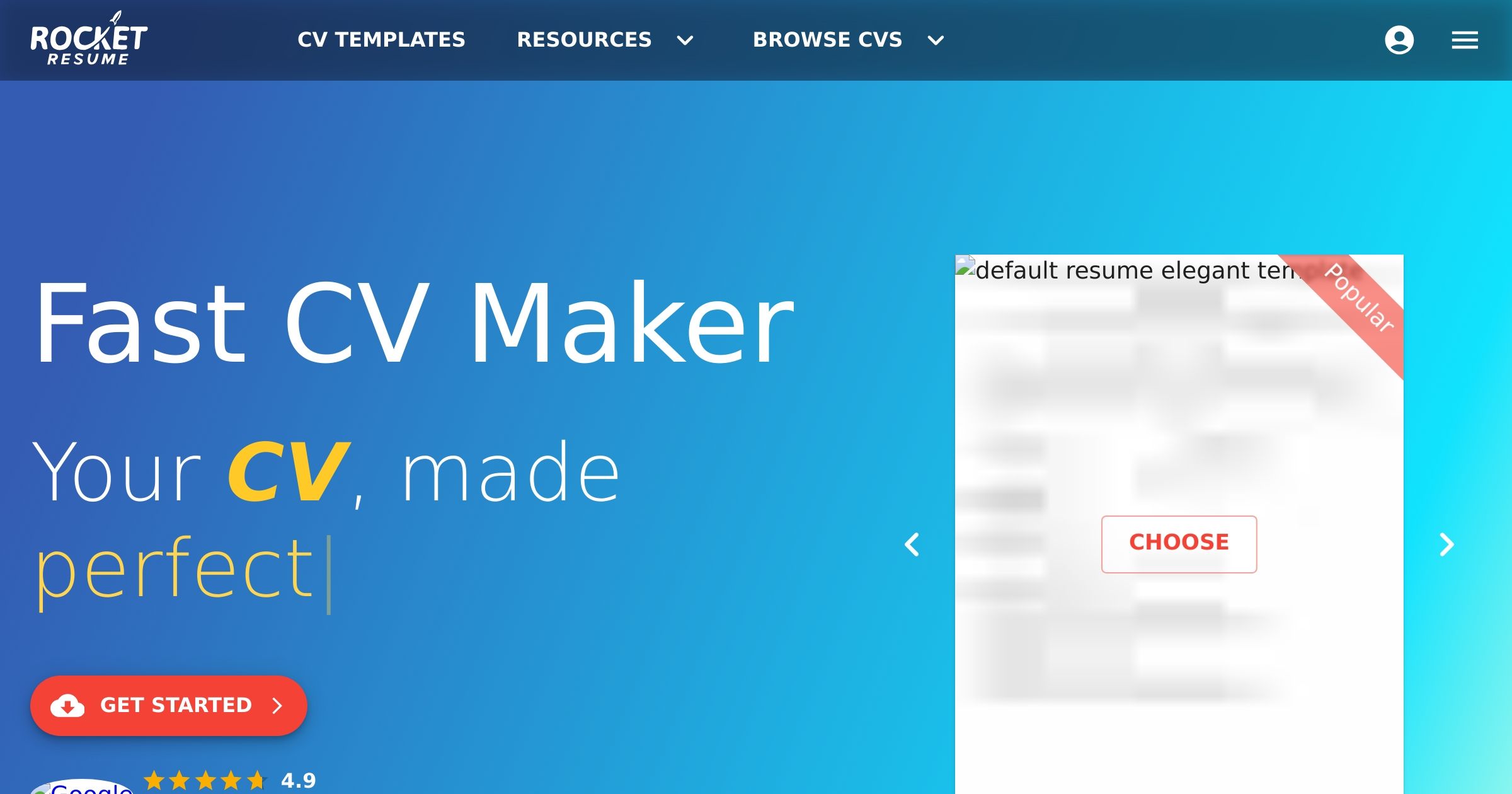 Make Your CV, Free Templates & Examples | Rocket Resume