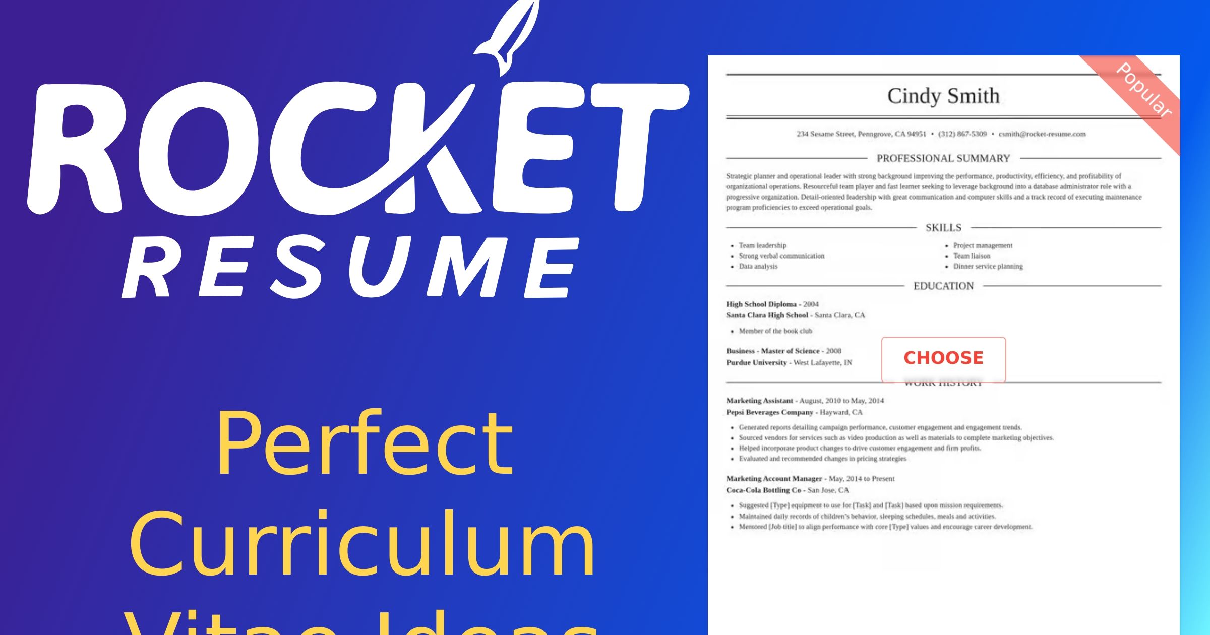 Build Your CV, Free Templates & Examples | Rocket Resume