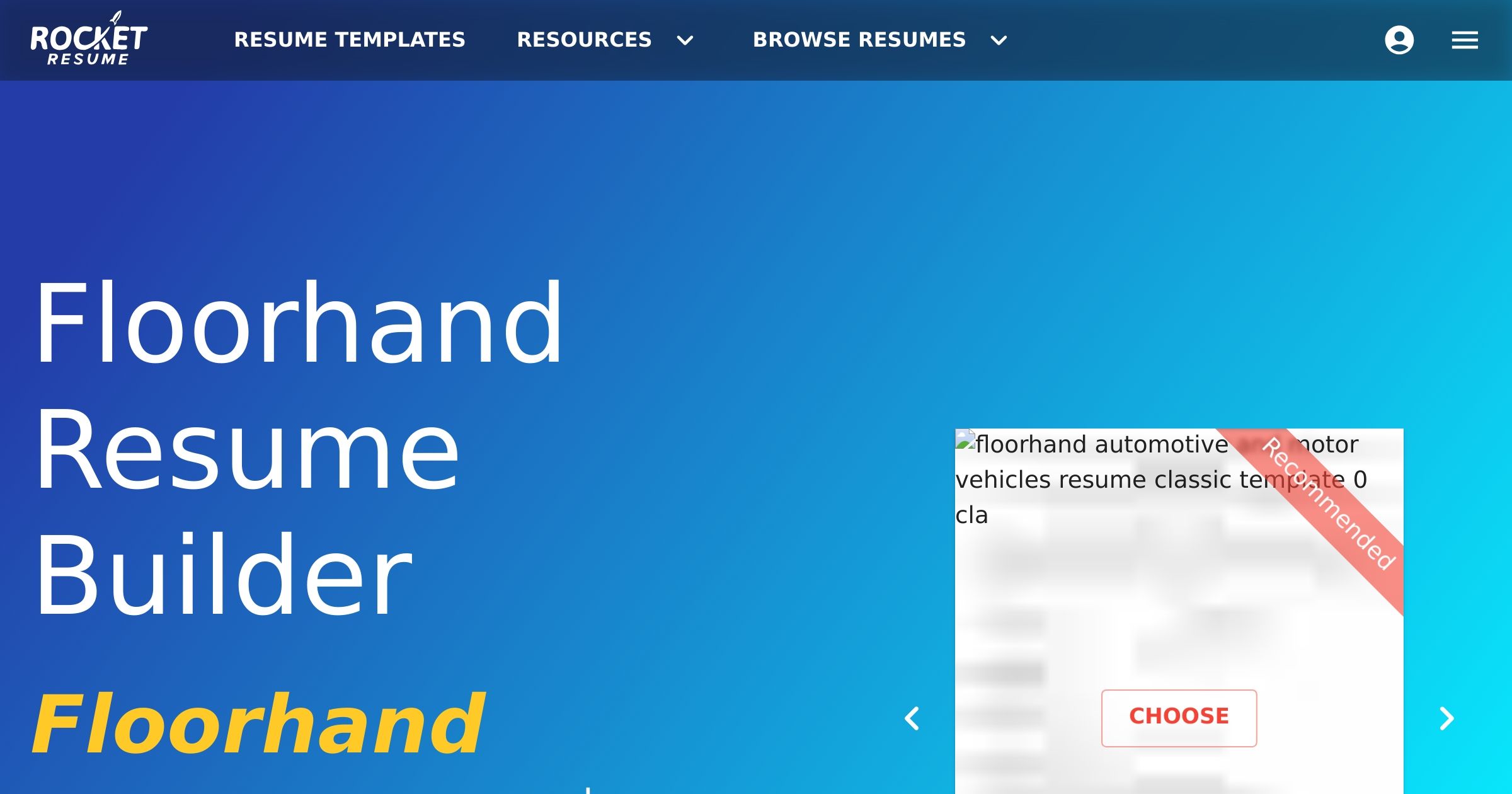 Floorhand Resume Builder | Rocket Resume