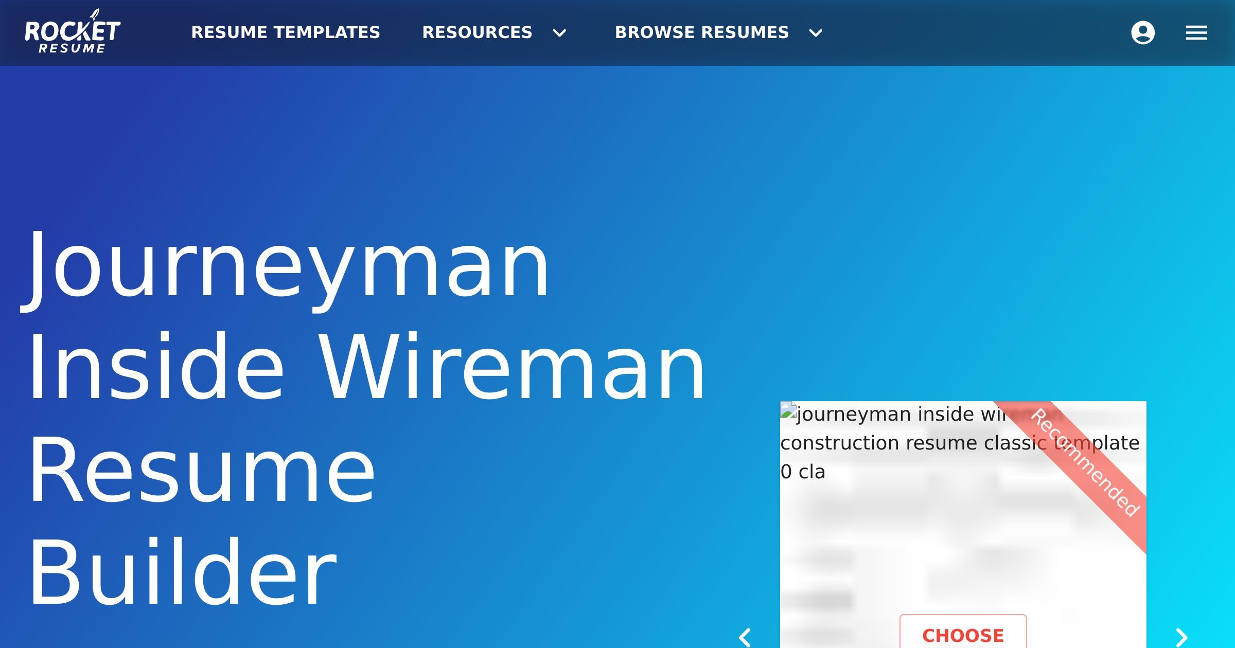 Journeyman Inside Wireman Resume Builder | Rocket Resume