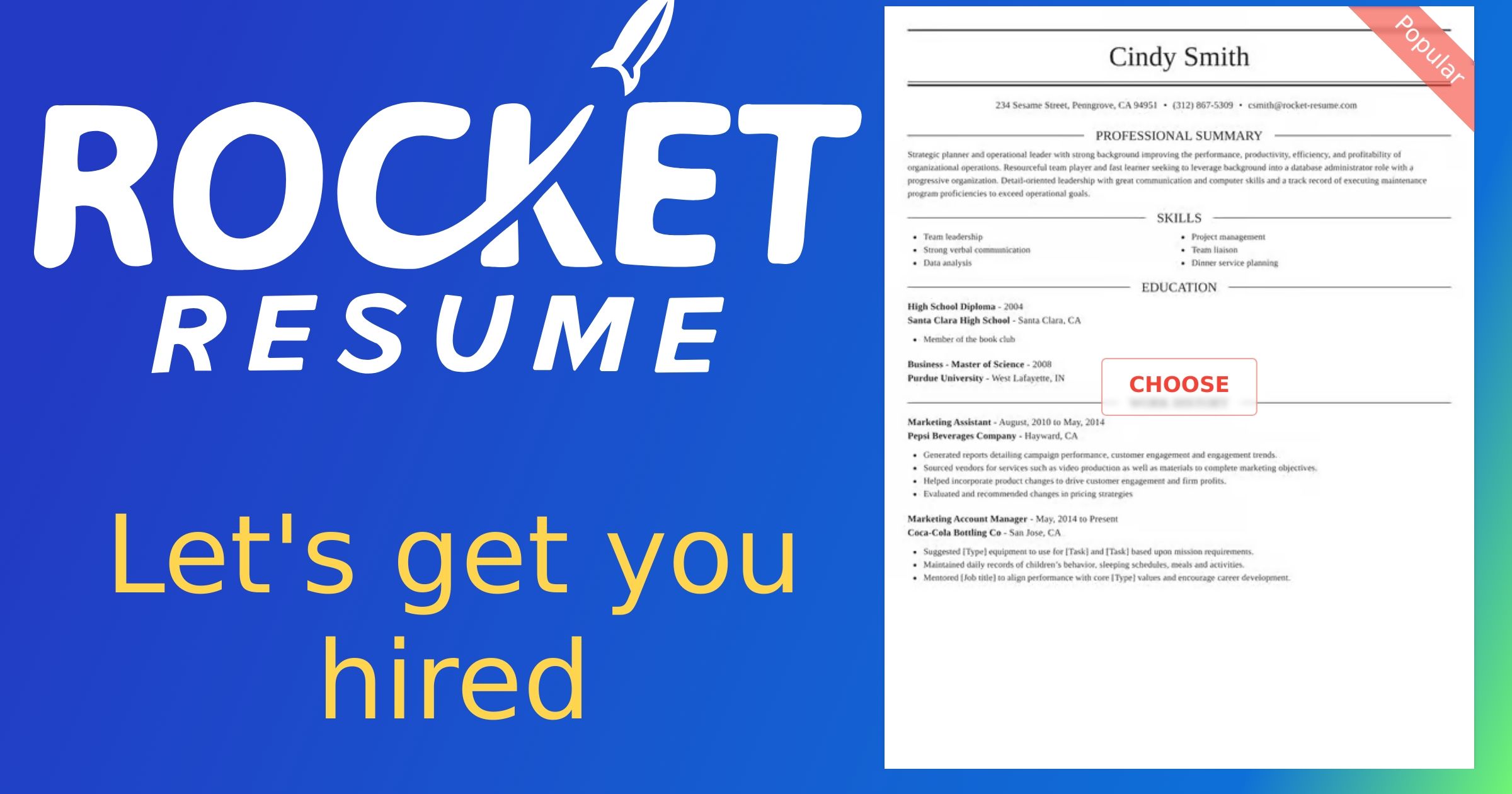 Student Brand Ambassador Resume Writer | Rocket Resume
