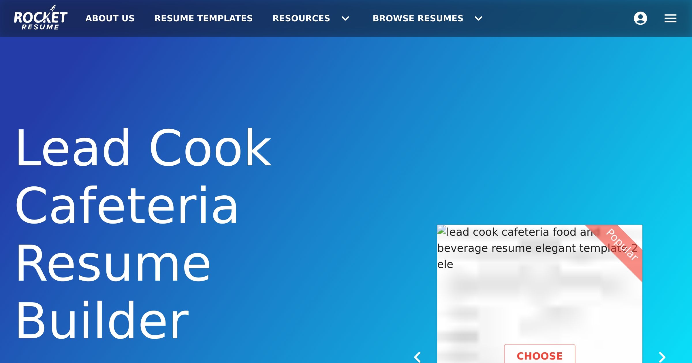 Lead Cook Cafeteria Resume Builder | Rocket Resume