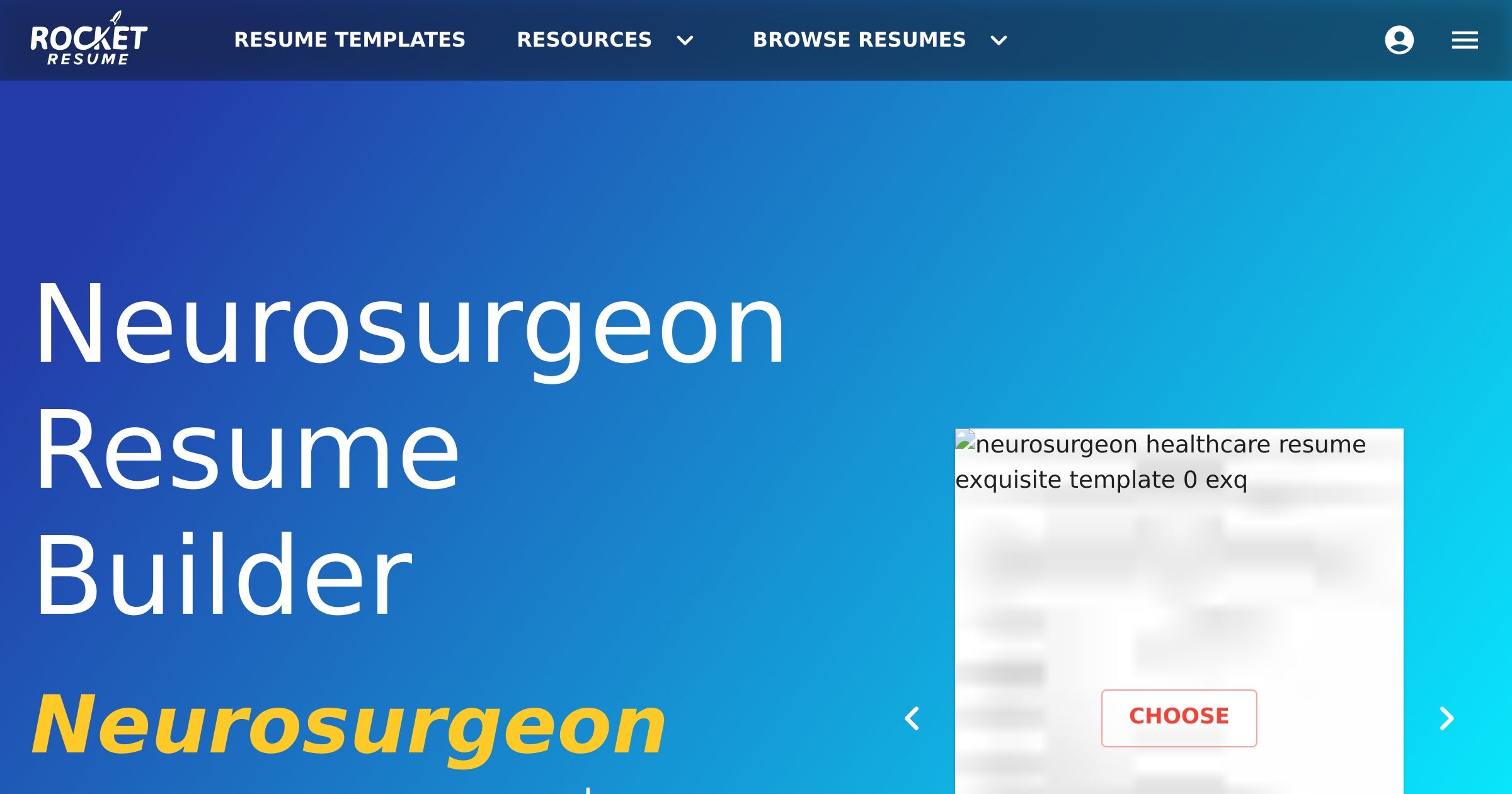 Neurosurgeon Resume Builder | Rocket Resume