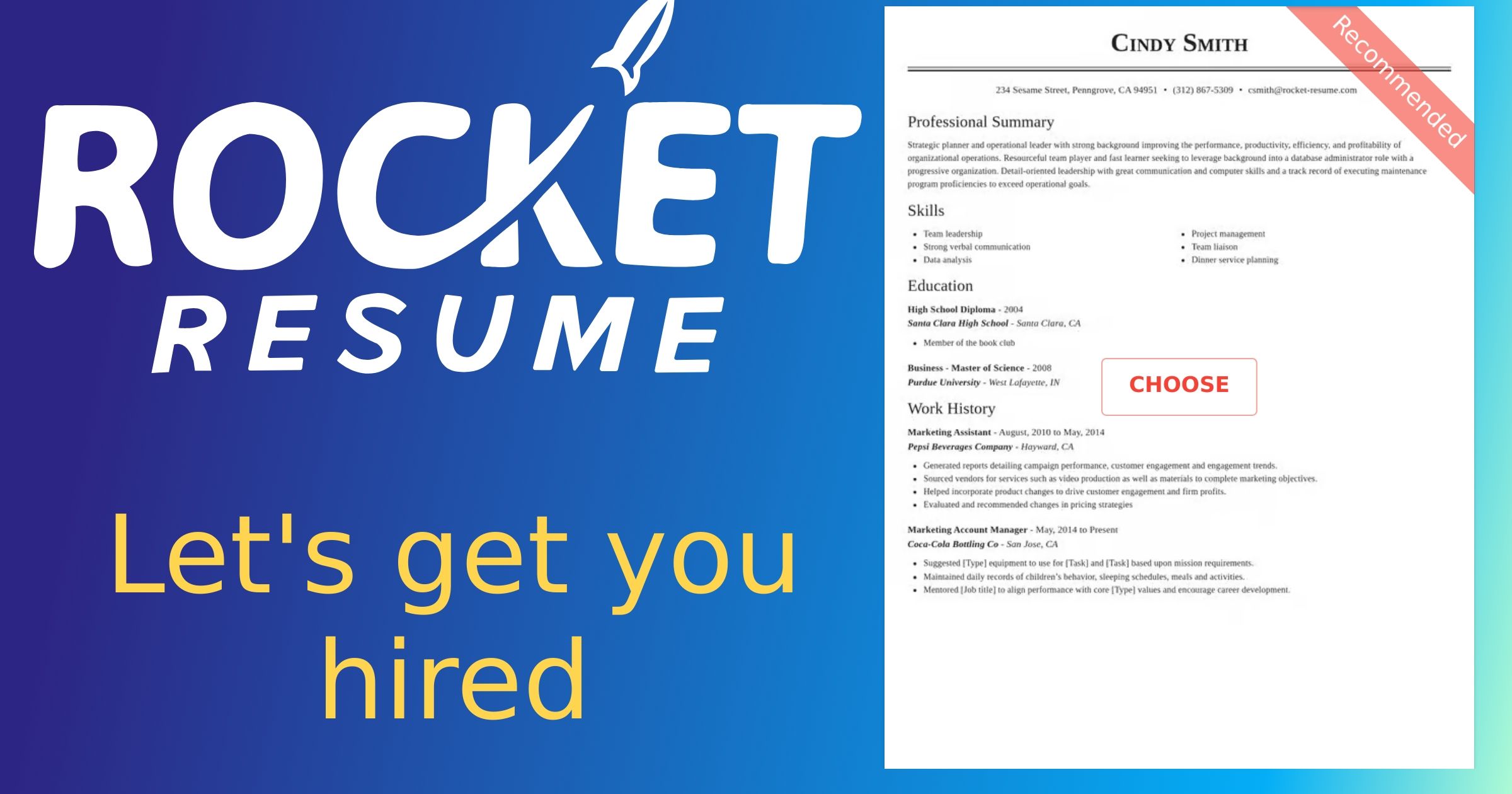 Casing Hand Resume Builder | Rocket Resume