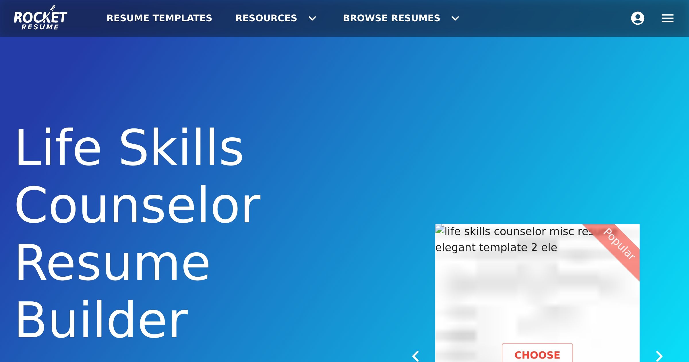 Life Skills Counselor Resume Builder | Rocket Resume