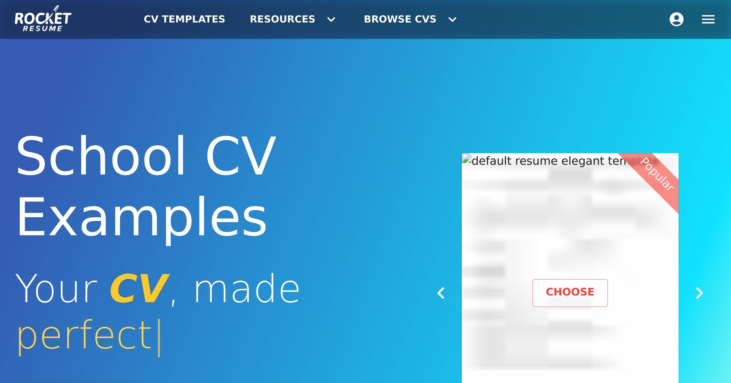 Build Your CV, Free Templates & Examples | Rocket Resume