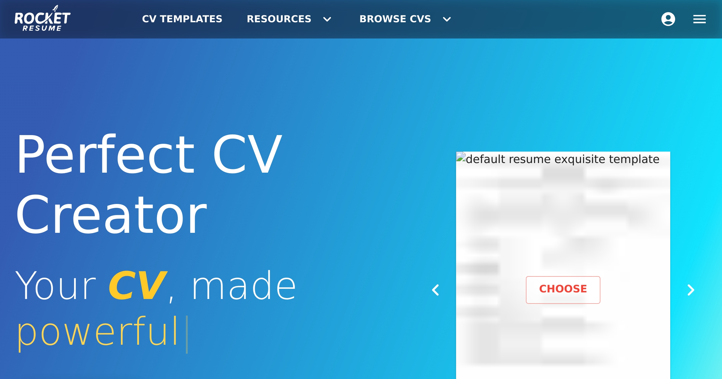 Create Your CV, Free Templates & Examples | Rocket Resume