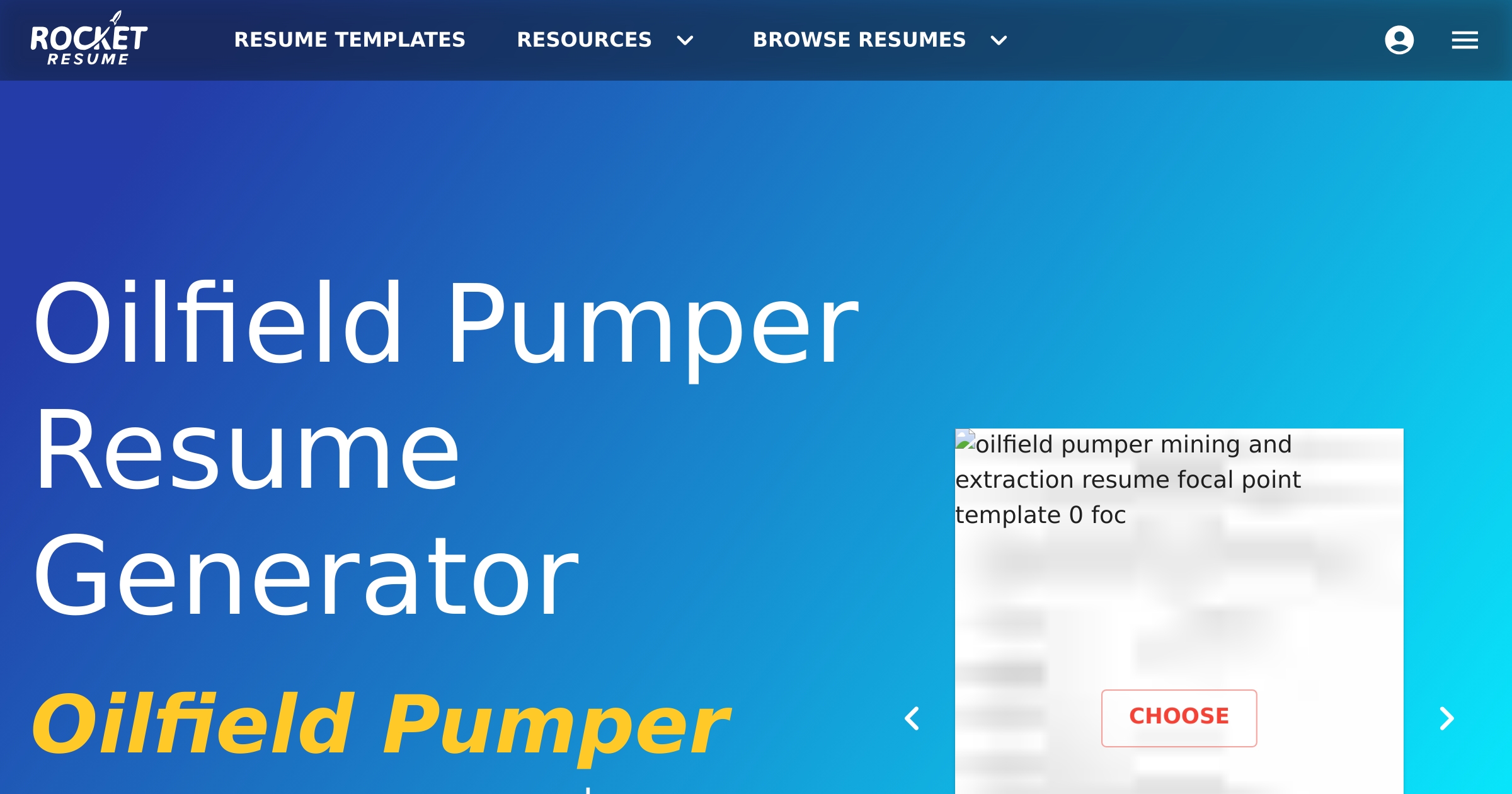 Oilfield Pumper Resumes | Rocket Resume