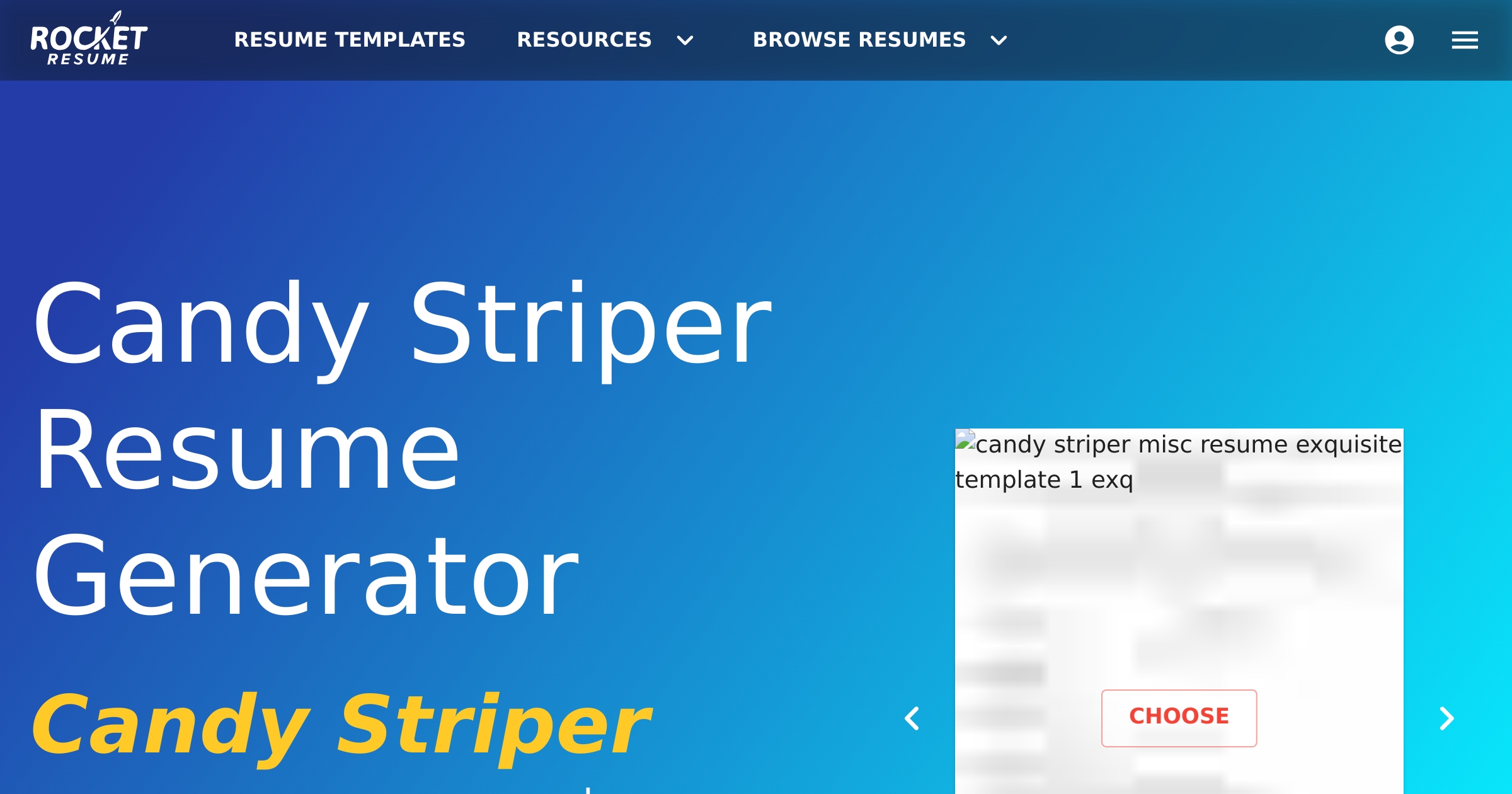 Candy Striper Resume Generator | Rocket Resume