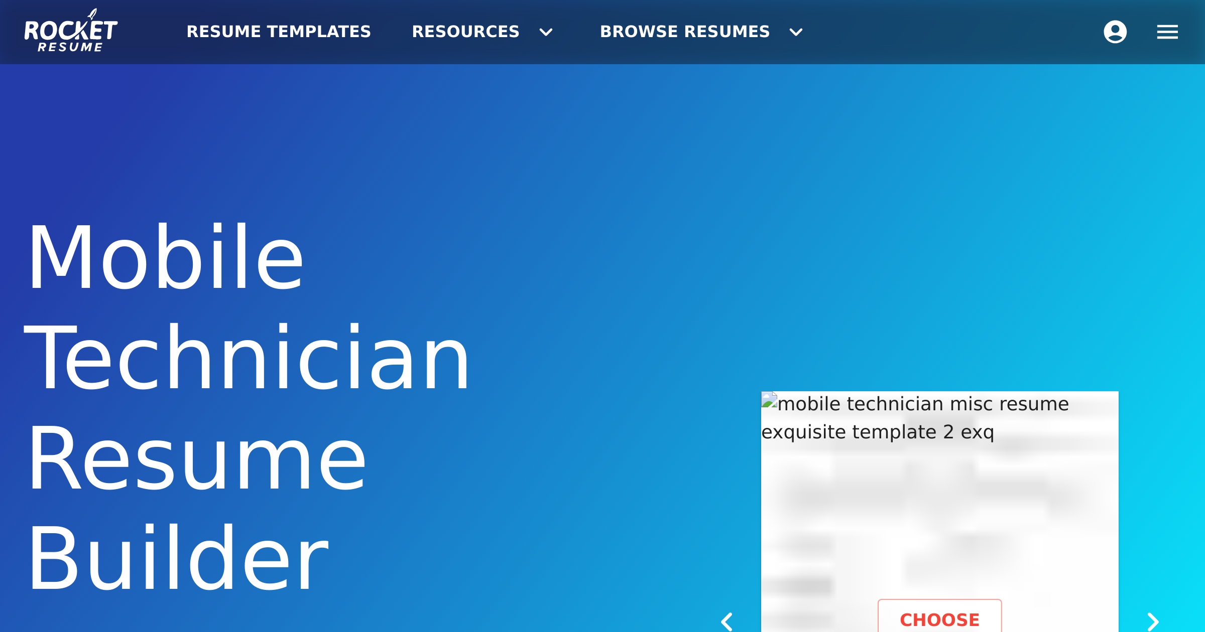 Mobile Technician Resume Builder | Rocket Resume